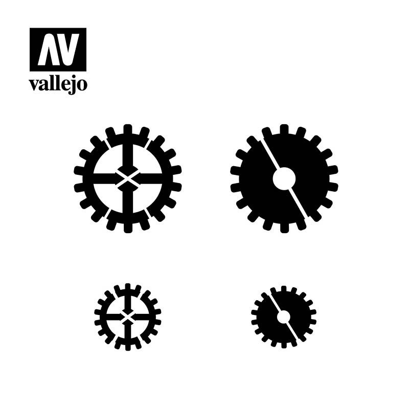 Stencil Gears 12,5 cm x 12,5 cm - Lureblanks
