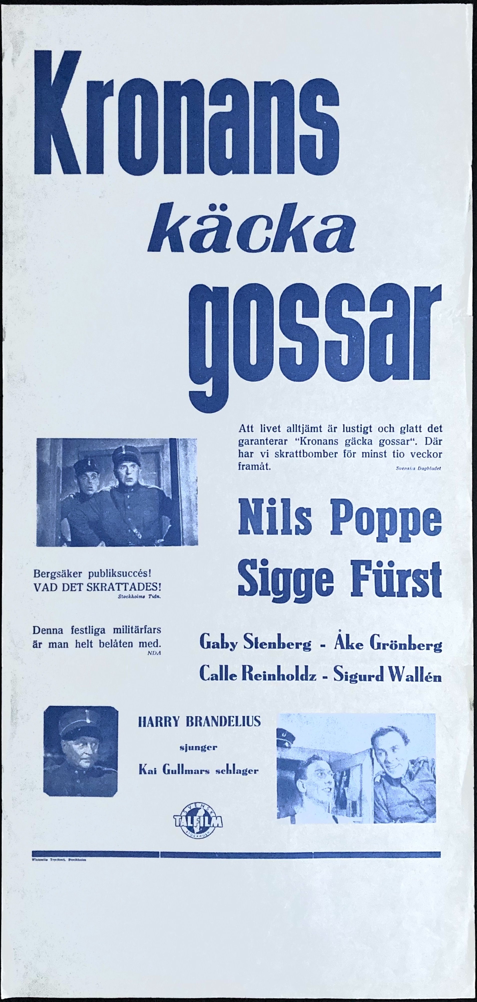 Nostalgipalatset - KRONANS KÄCKA GOSSAR (1940)