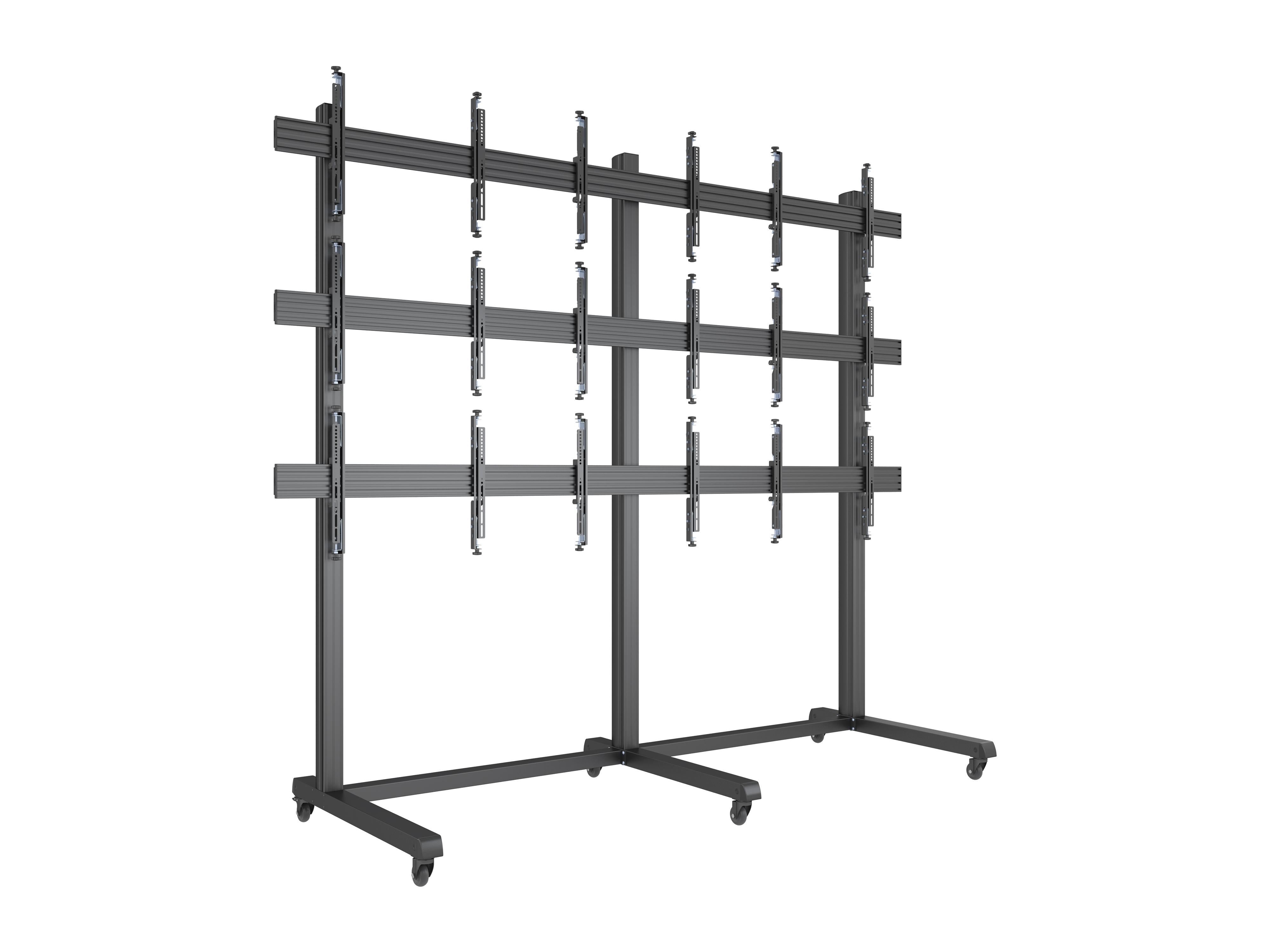 M Pro Series Video Wall Stand 3x3 43-65" Black - Multibrackets