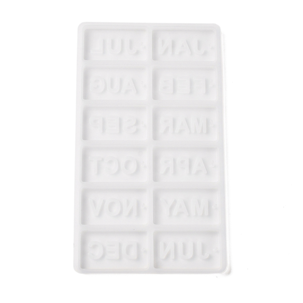 Sparklingdesign - Silicone Resin Mold Tags Month calender words