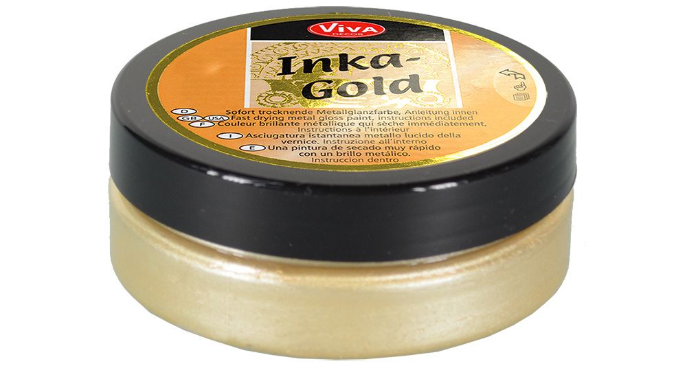 Metallisk färgpasta Inka Gold 50 ml - Light Gold - Art of Veda ...