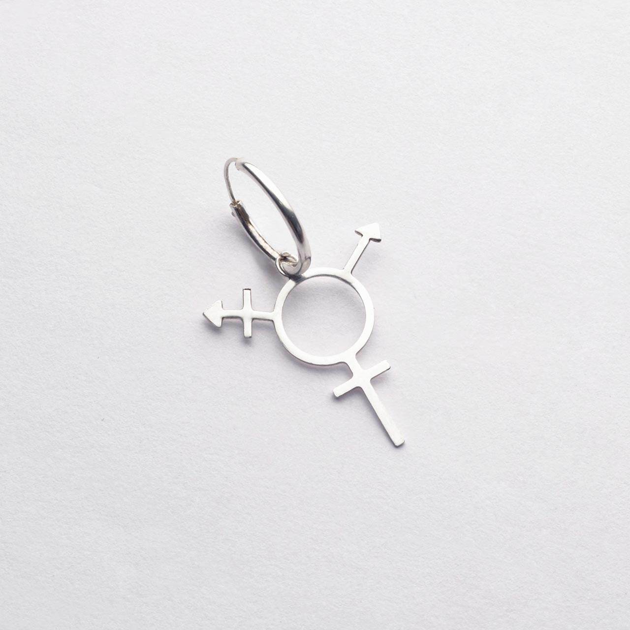 Rita Large Hoop Trans Symbol - Feministsmith