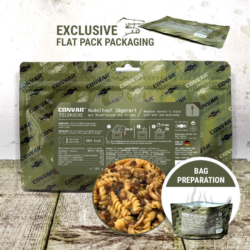 Convar Emergency Food | Noodles Hunters Style | Frysetørket mat | 150g ...