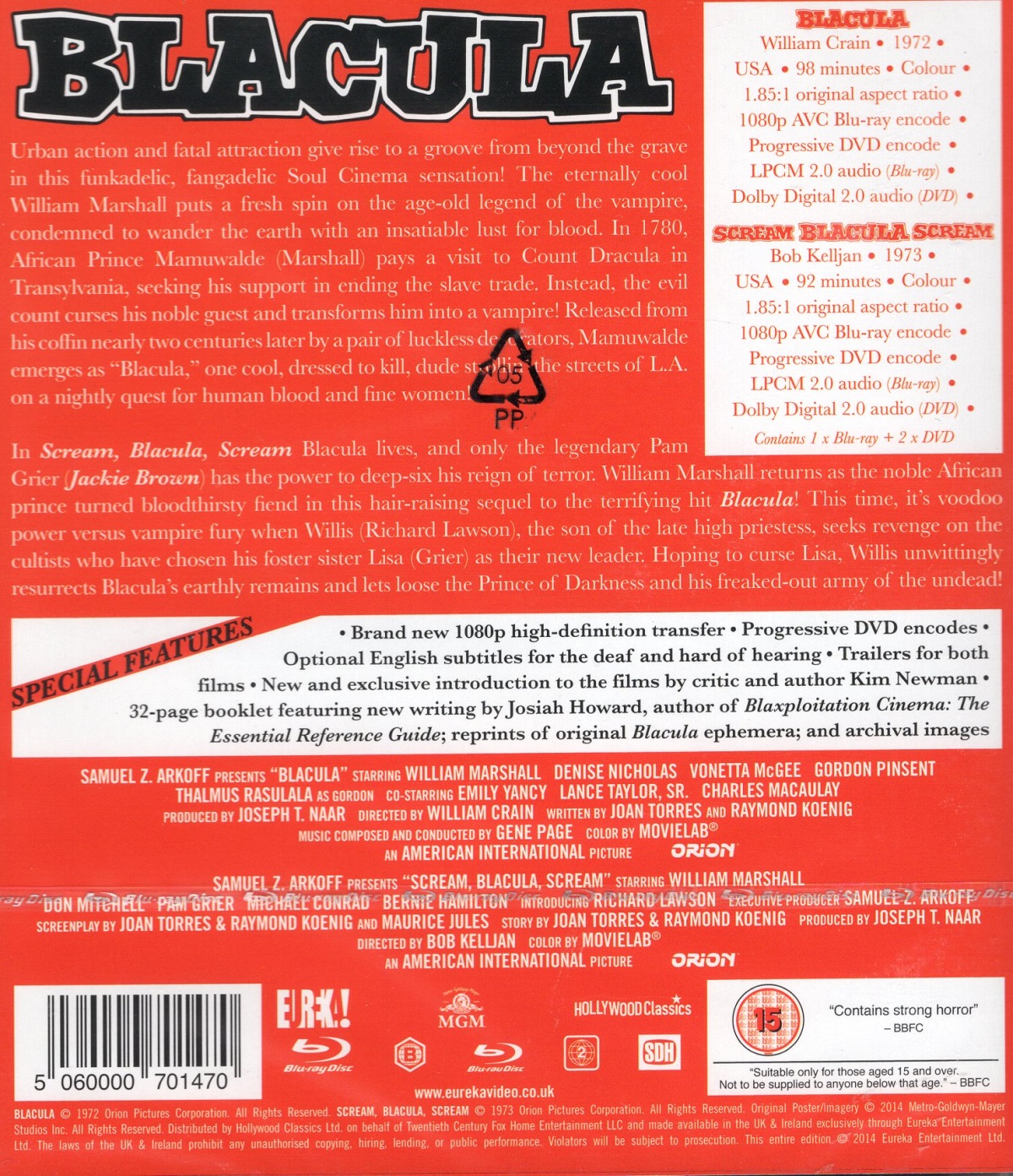 Blacula: The Complete Collection (ej svensk text) (Blu-ray + DVD ...