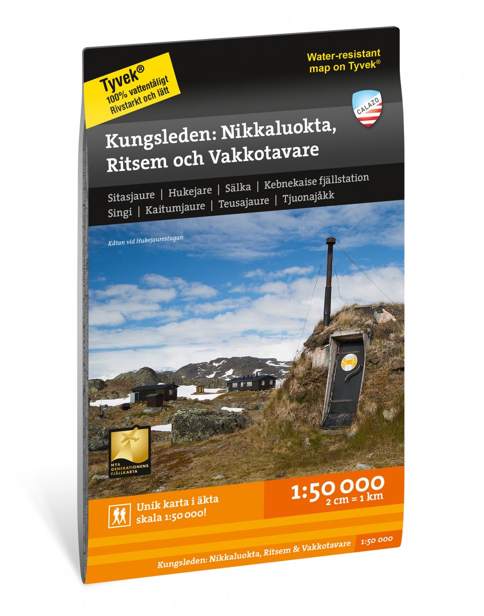 Kungsleden: Nikkaluokta, Ritsem & Vakkotavare Map 1:50.000 ...