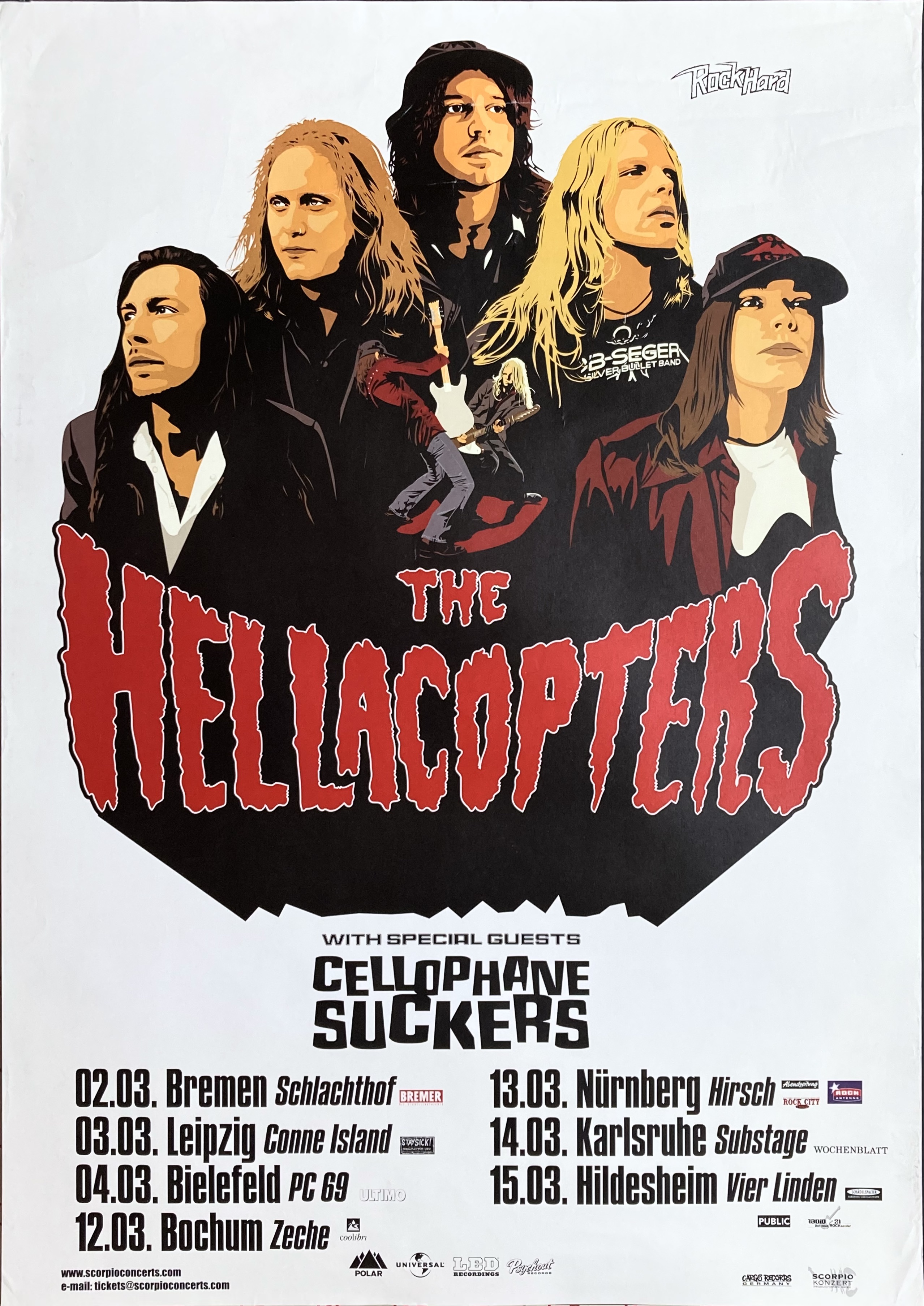 Nostalgipalatset - THE HELLACOPTERS - German TOUR poster (2001)