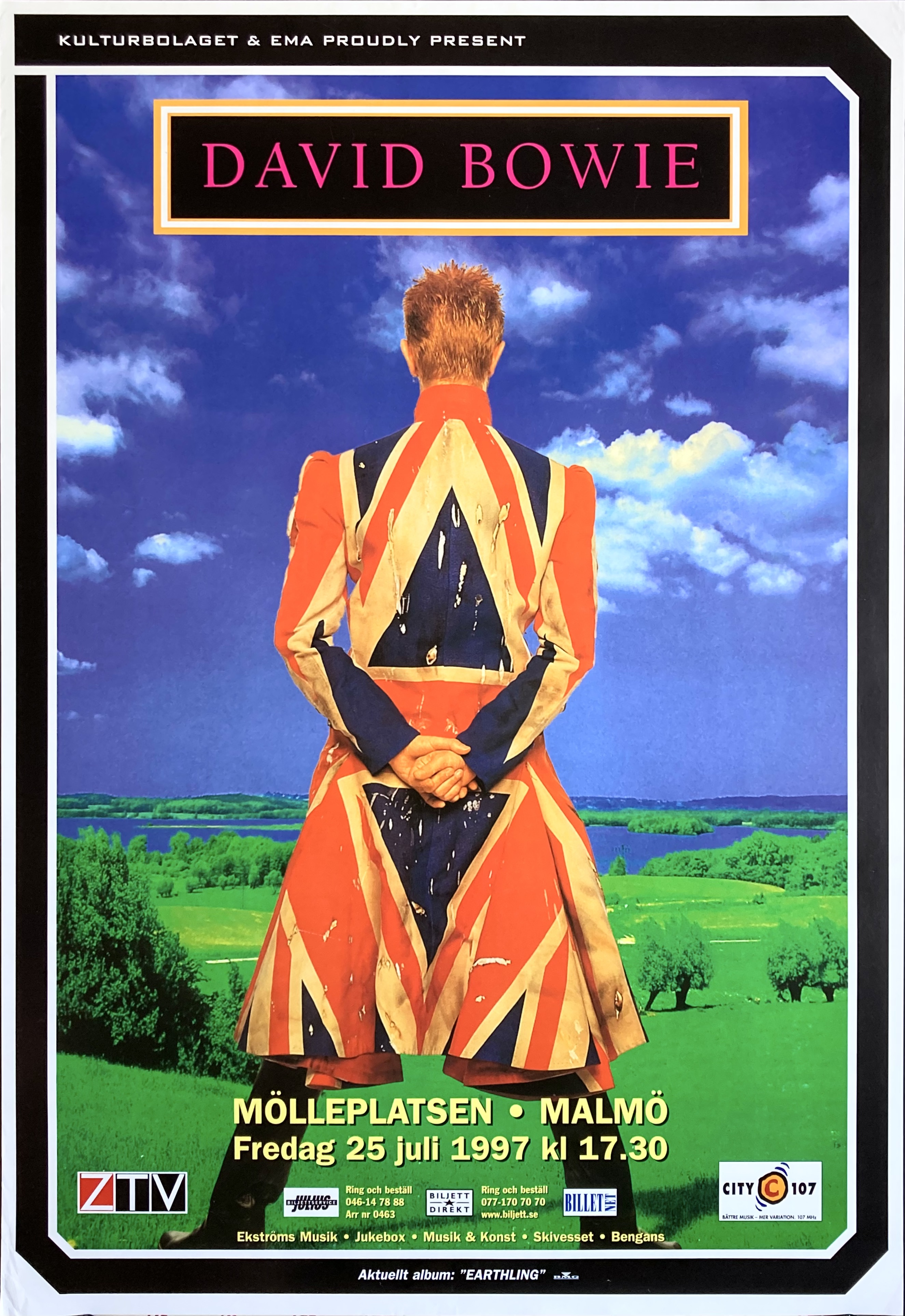 Nostalgipalatset - DAVID BOWIE - Malmö 25 Jul Concert poster (1997)