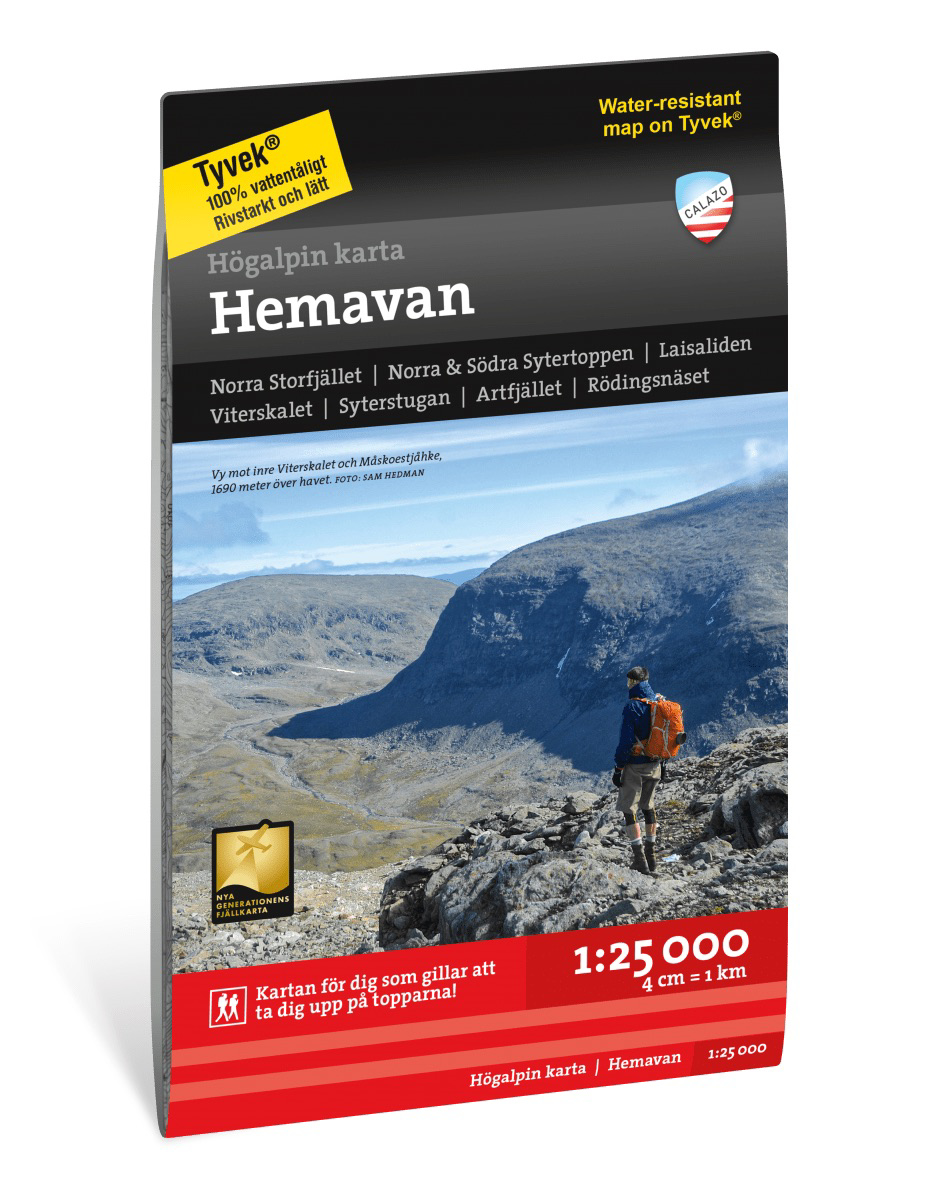 High Alpine Map: Hemavan 1:25.000 - Backpackinglight.fi