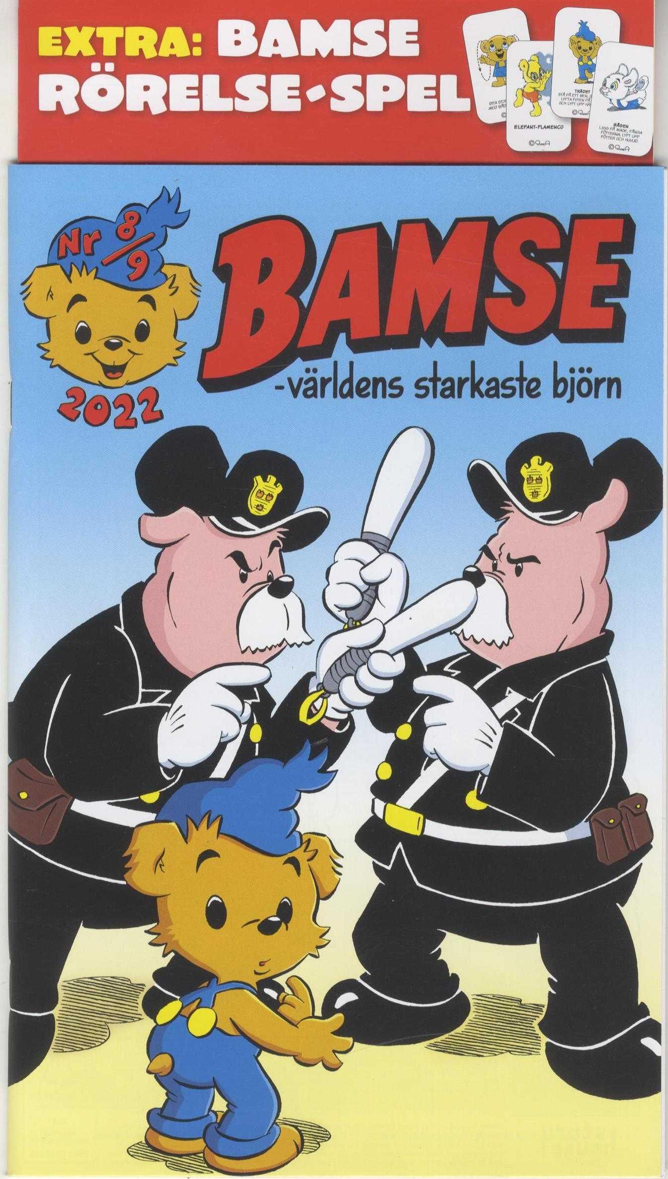 Bamse nr 8/9 2022, Dubbelnummer! Extra: Bamse rörelse-spel - Seriekällaren