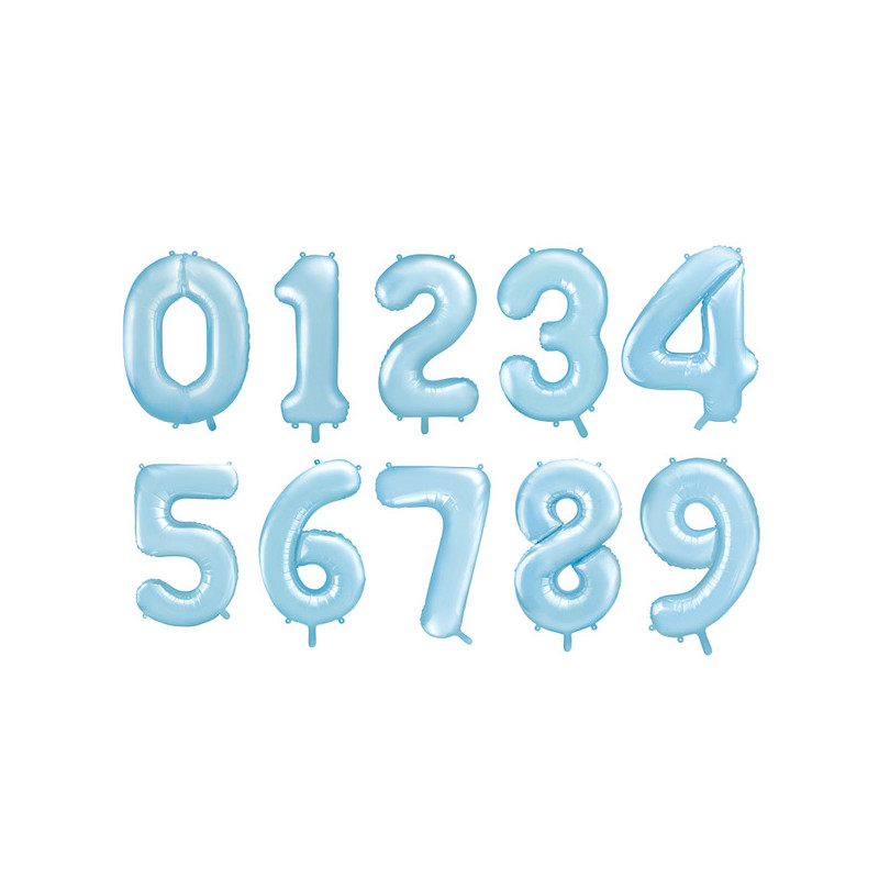 Foil Balloon Number 86cm, light blue - jirvelius.com