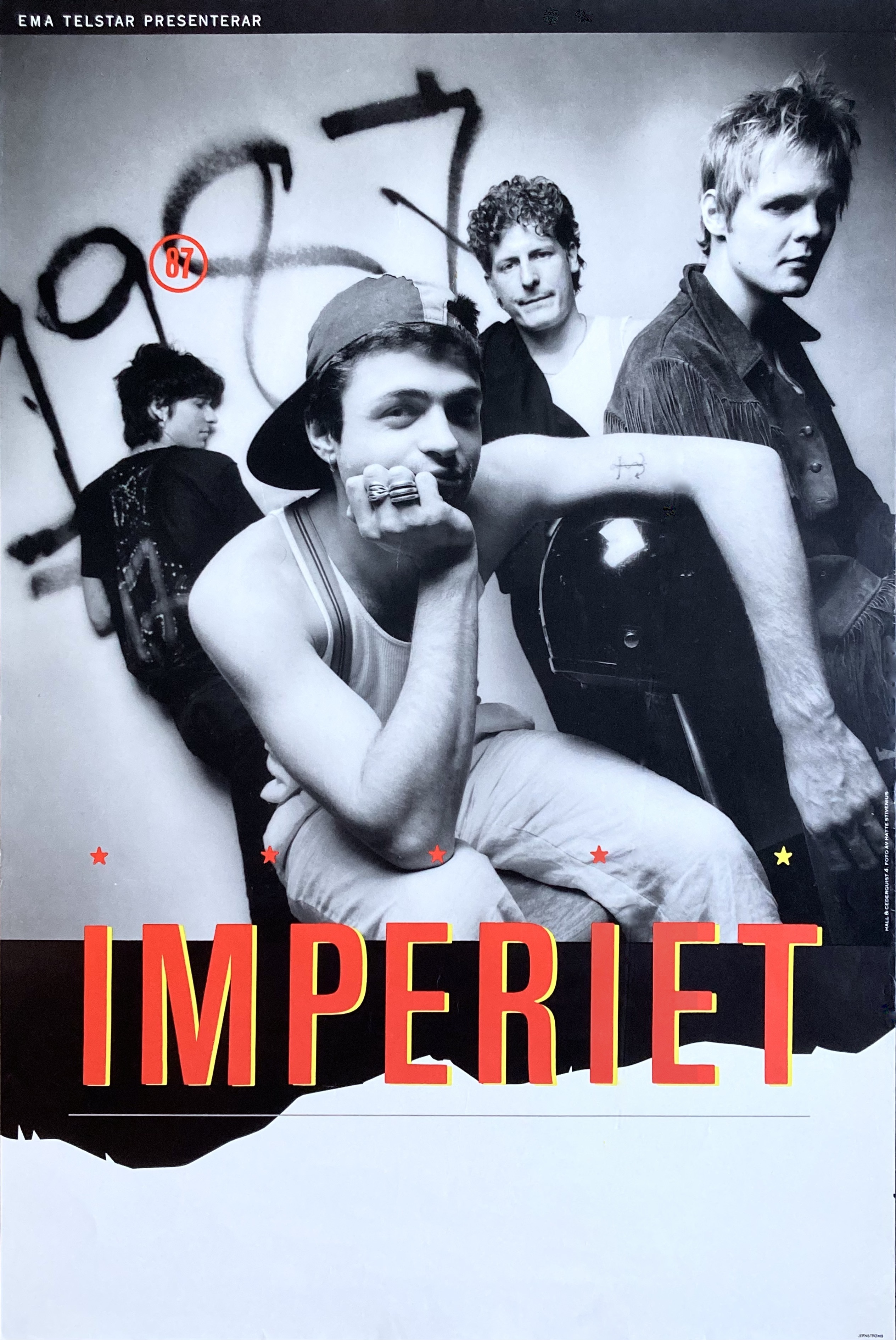 Nostalgipalatset - IMPERIET - Swedish / Scandinavian TOUR poster (1987)