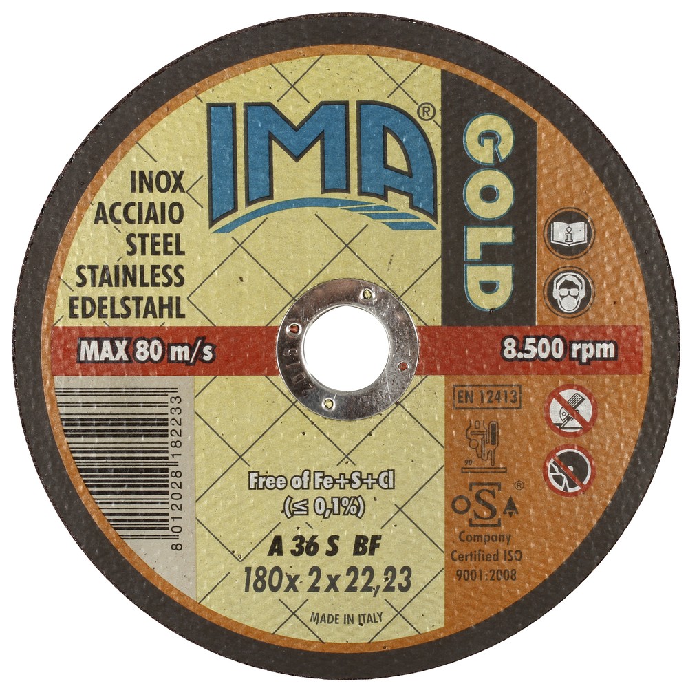 Kapskiva 180x2,0x22,2mm gold inox - jirvelius.com