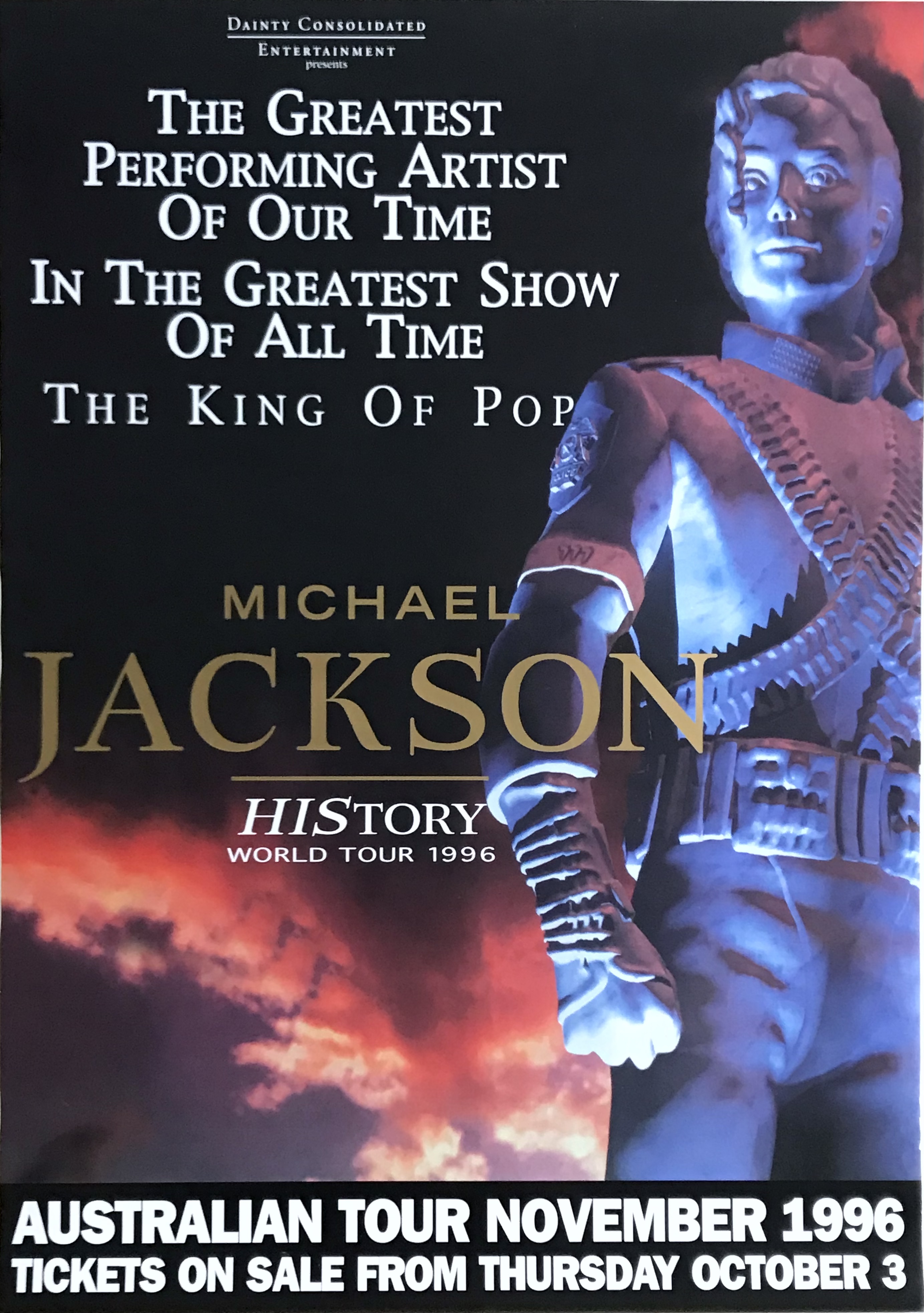 Nostalgipalatset - MICHAEL JACKSON - Australian TOUR poster (1996)