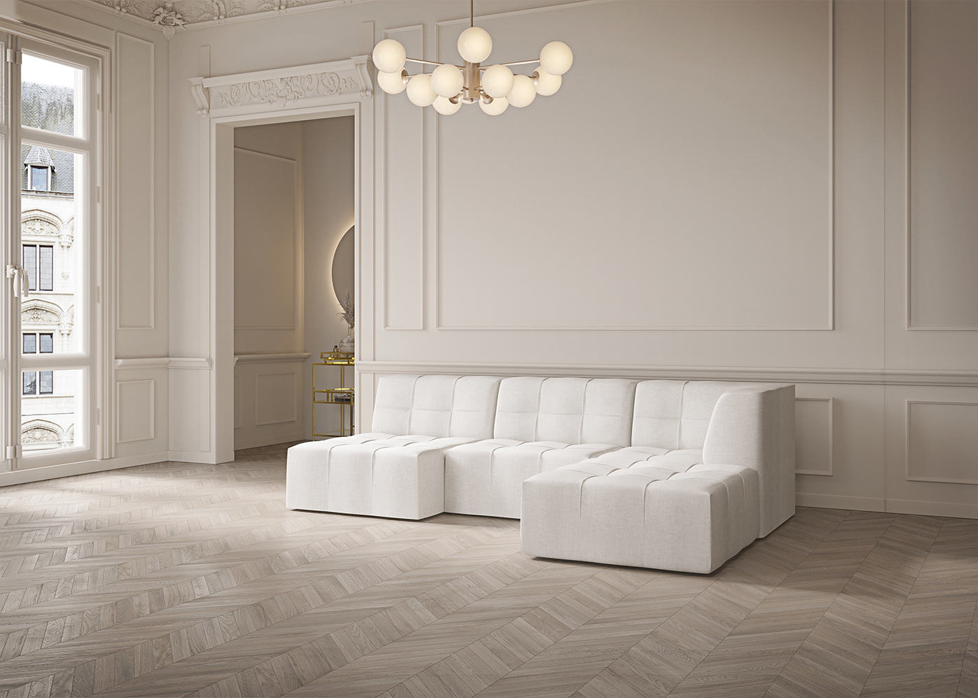 Lyxig designsoffa med loungekänsla - Schangtil design