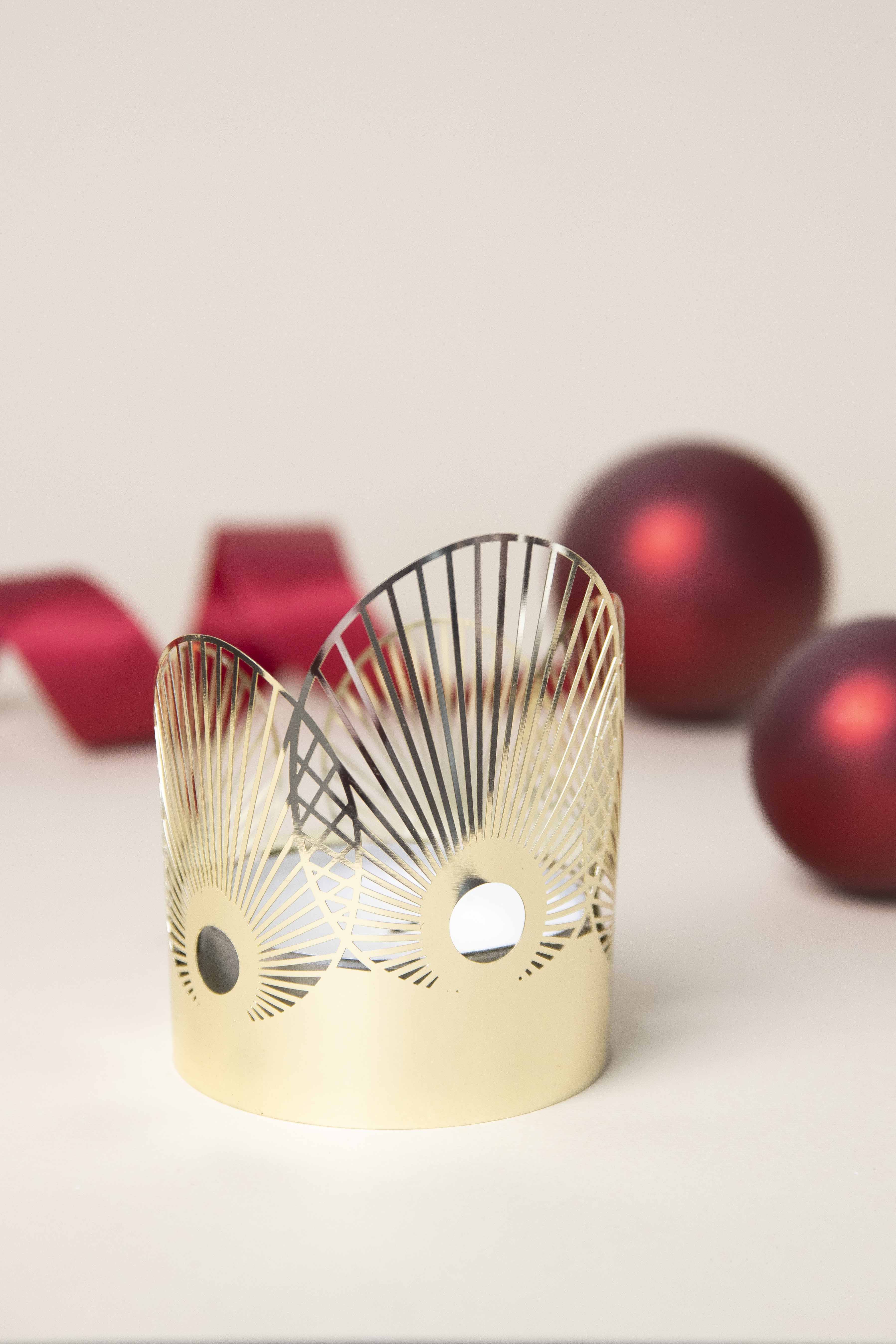 TEA LIGHT HOLDER SUN GOLD - Pluto Design Private customer