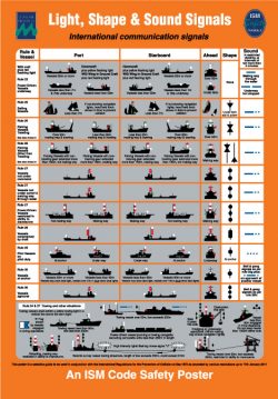 ISM code safety poster "Ljus, form och ljudsignaler" - IMPA 33.1534 ...