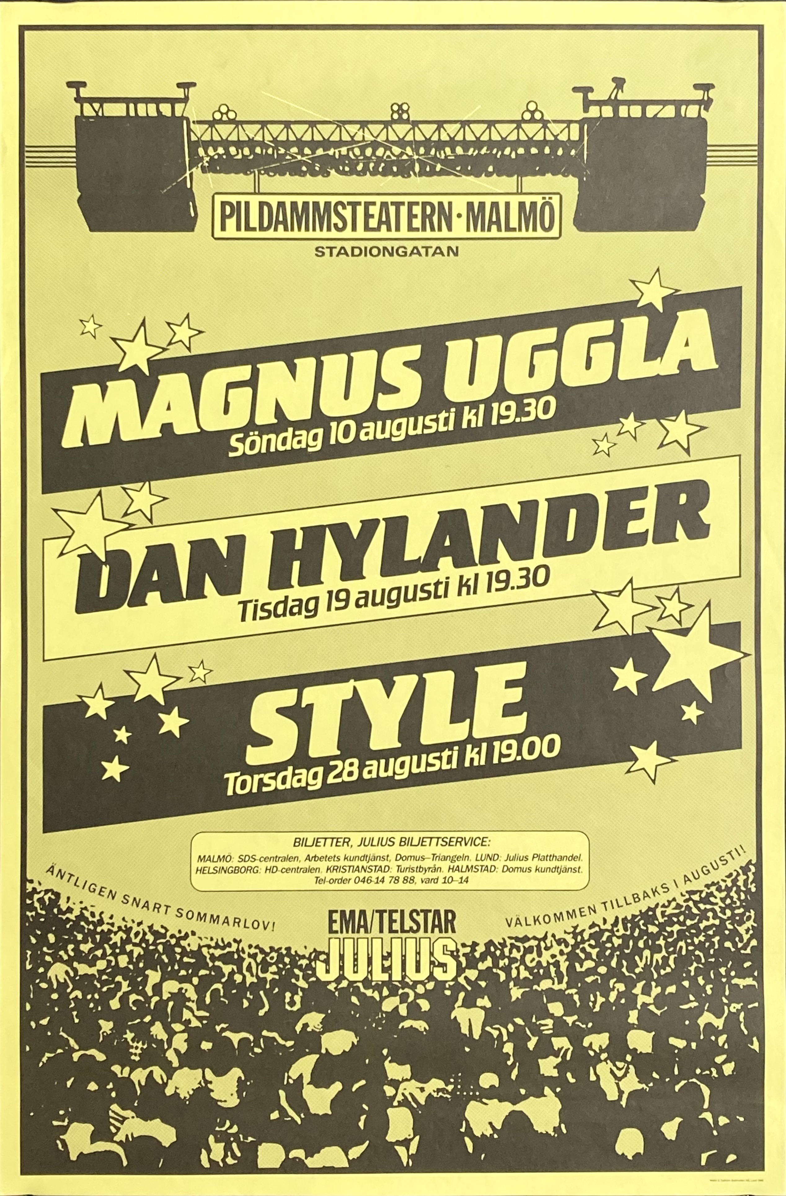 Nostalgipalatset - MAGNUS UGGLA, DAN HYLANDER, STYLE - Malmö Aug ...