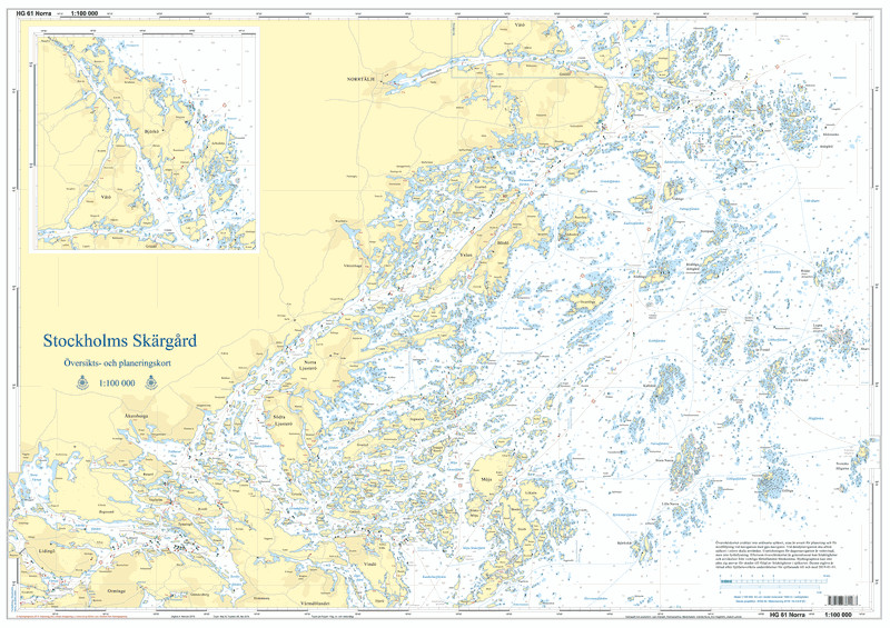 Nautical Overview Chart Stockholm Archipelago (Stockholms Skärgård ...
