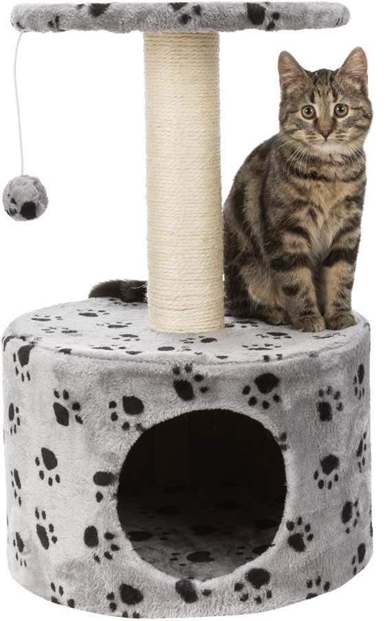 Trixie Scratching Pillar Junior Toledo Grey with paws - 61 cm - PETSTER