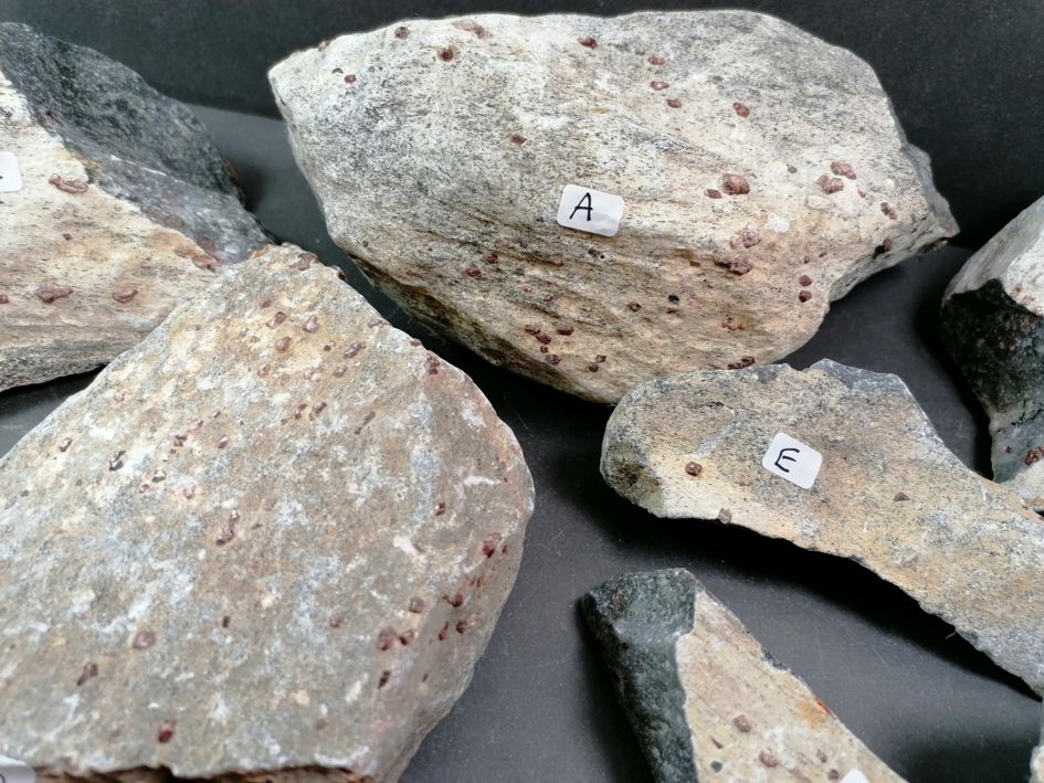 Stengarden.com - Rå Granat Kristaller i matrix