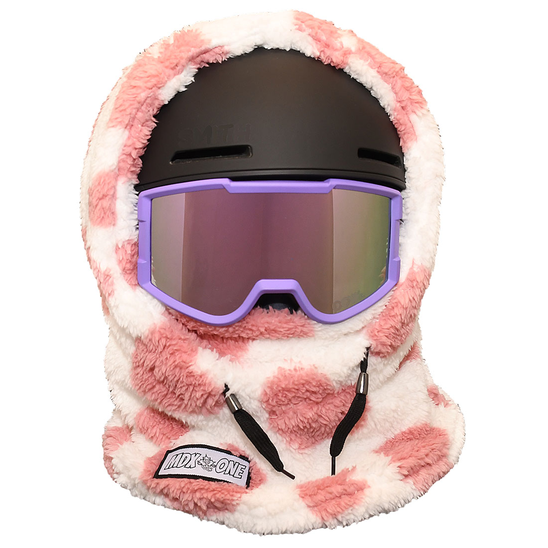 MDXONE Balaclava - Double Plush Heart Pink & White - Standtall.se