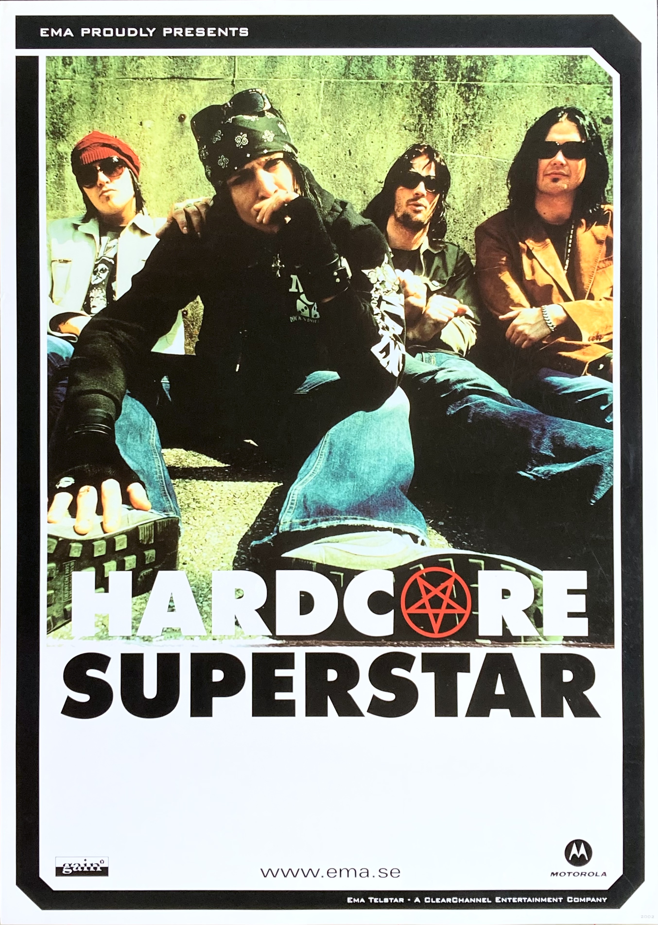 Nostalgipalatset - HARDCORE SUPERSTAR - Swedish / Scandinavian TOUR poster (2002)