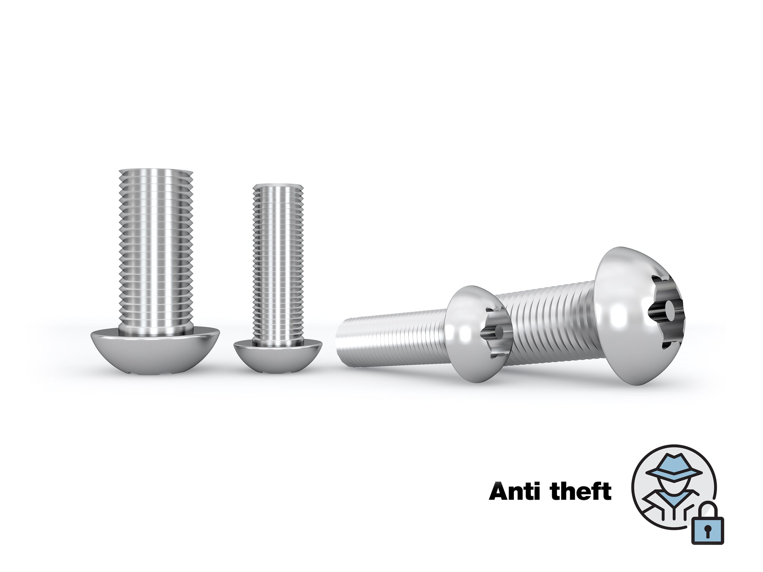 M Safety - Anti Theft Screws Pack M5 & M6 - Multibrackets