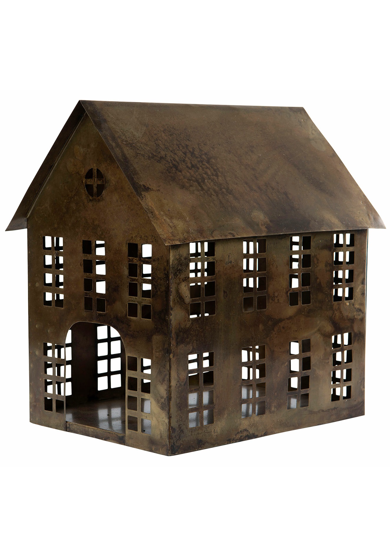 Hus Lykta - Plåthus - Brun - Bred - 30x23x35 cm - VitVitareVitast