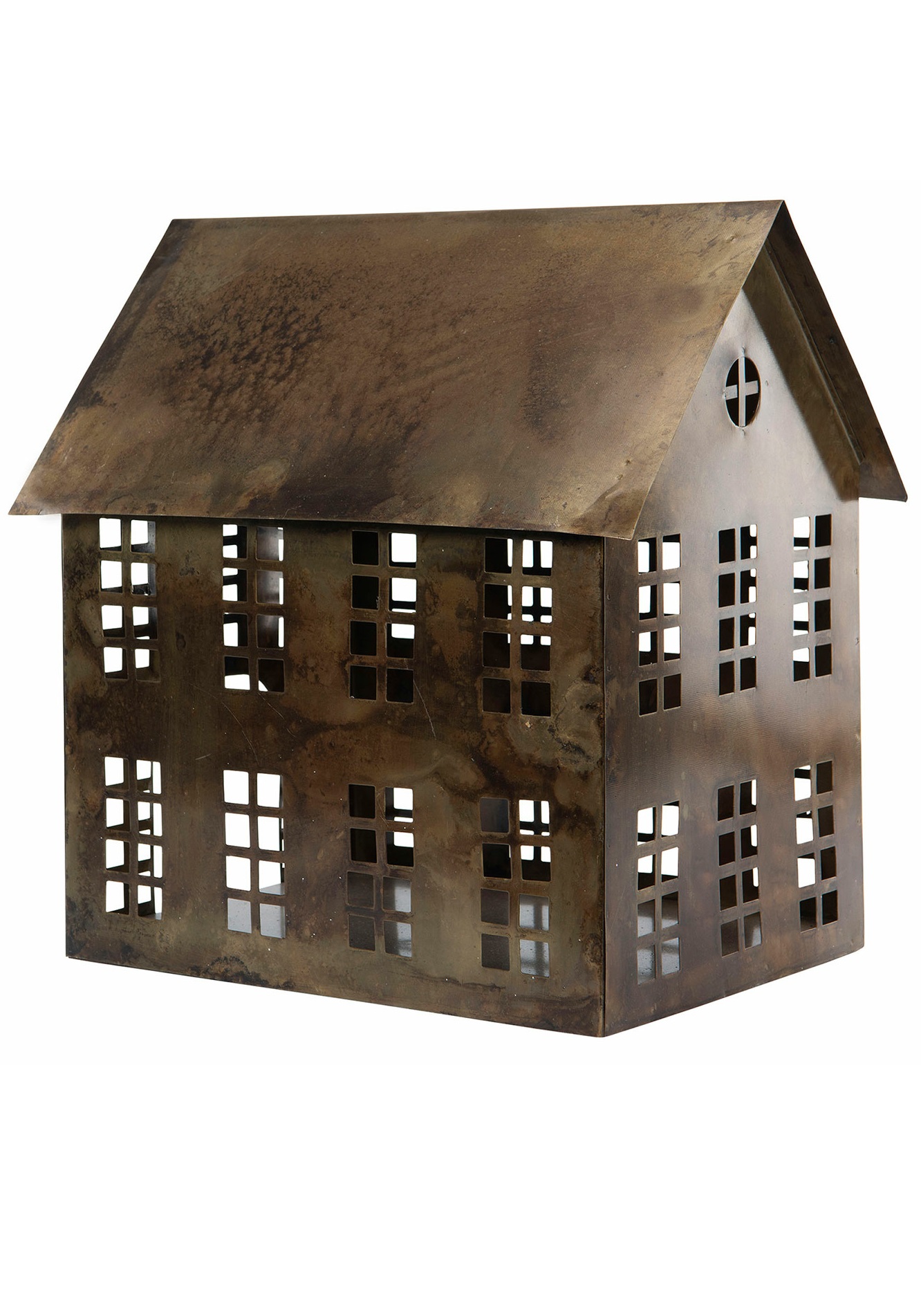 Hus Lykta - Plåthus - Brun - Bred - 30x23x35 cm - VitVitareVitast