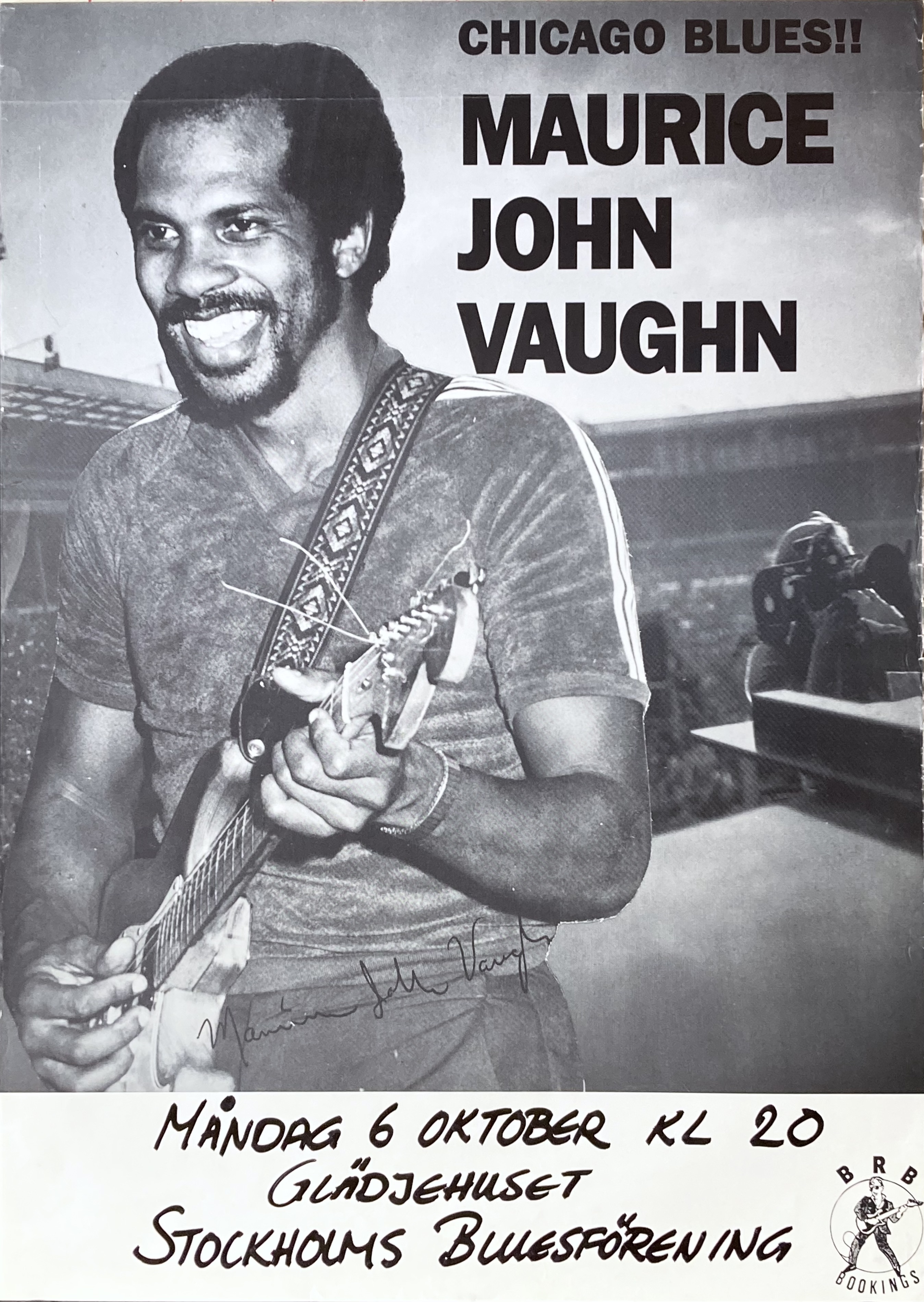 Nostalgipalatset - MAURICE JOHN VAUGHN - Stockholm 6 Oct Concert poster ...
