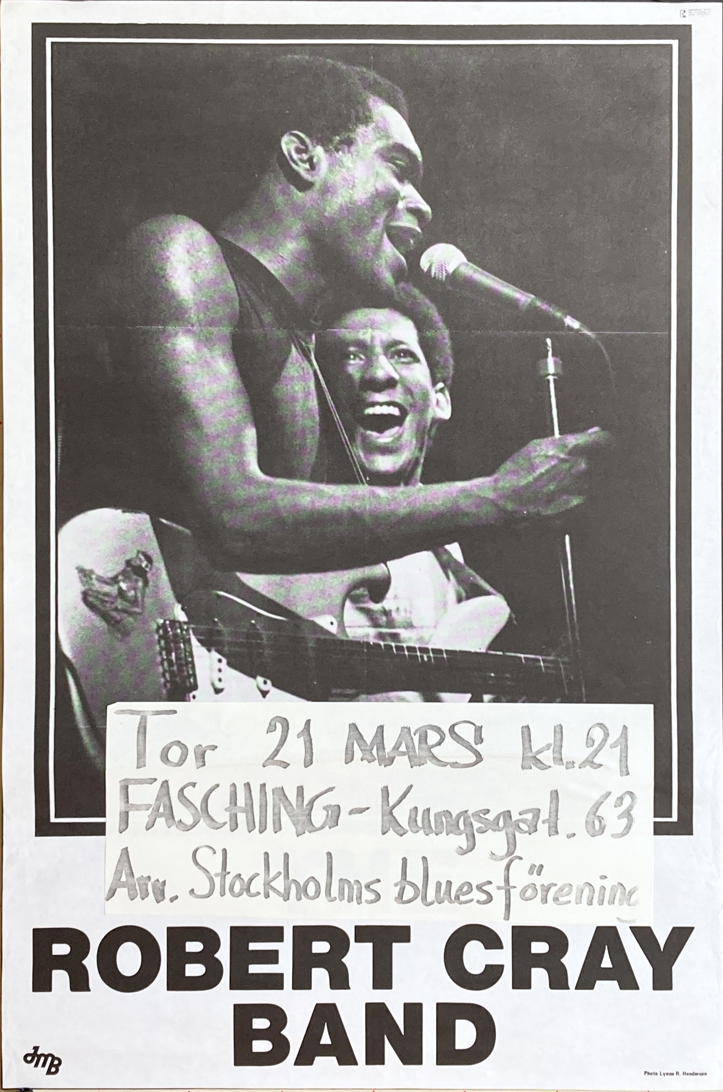 Nostalgipalatset - ROBERT CRAY BAND - Stockholm 21 Mar Concert poster (1985)