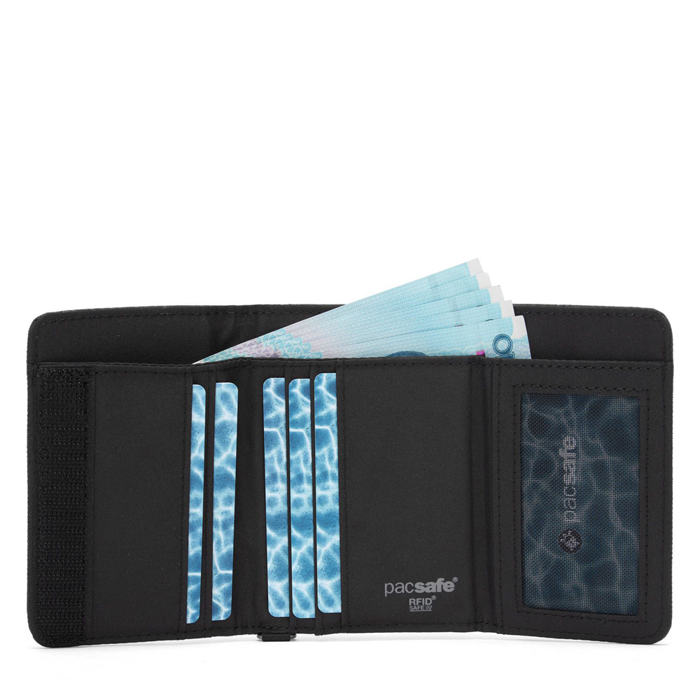 Säkerhetsplånbok - PACSAFE RFIDsafe RFID Blocking Tri-fold Wallet ...