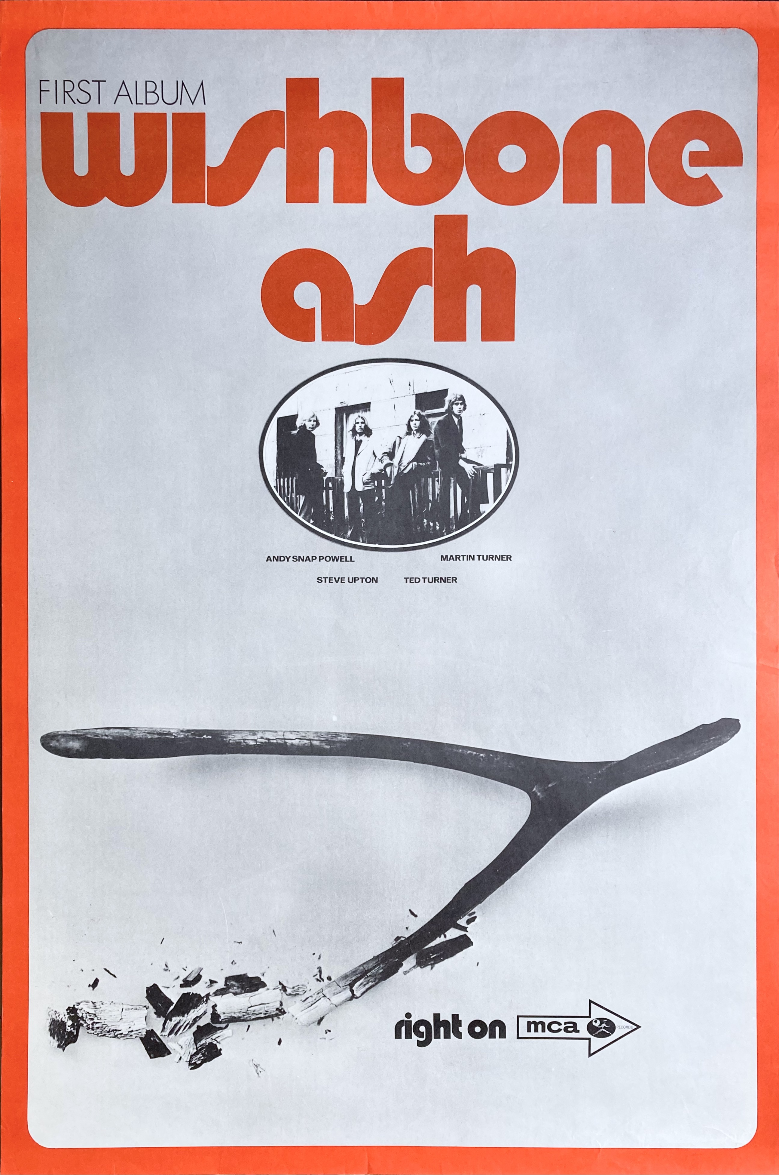 Nostalgipalatset - WISHBONE ASH - First Album (1970) LP Promo poster