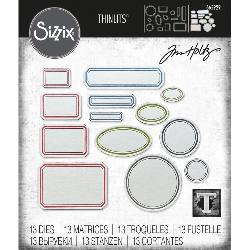 Sizzix - Thinlits Die Set - Vintage Labels - Maries Skaparhörna