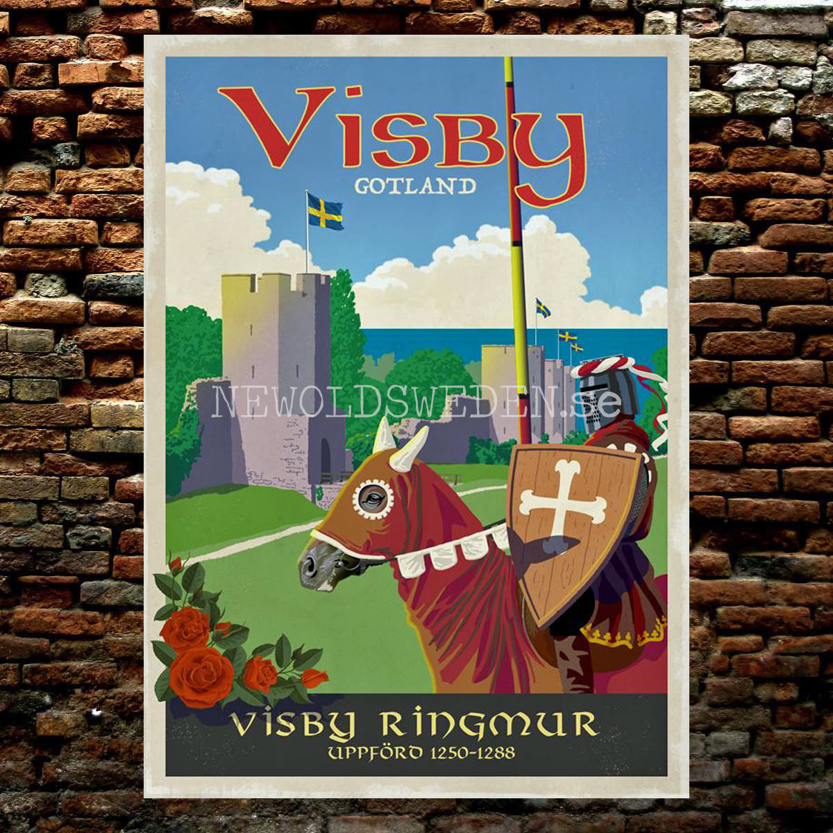 Gotland Visby Ringmur 1250 -1288 A4 - NEWOLDSWEDEN.se