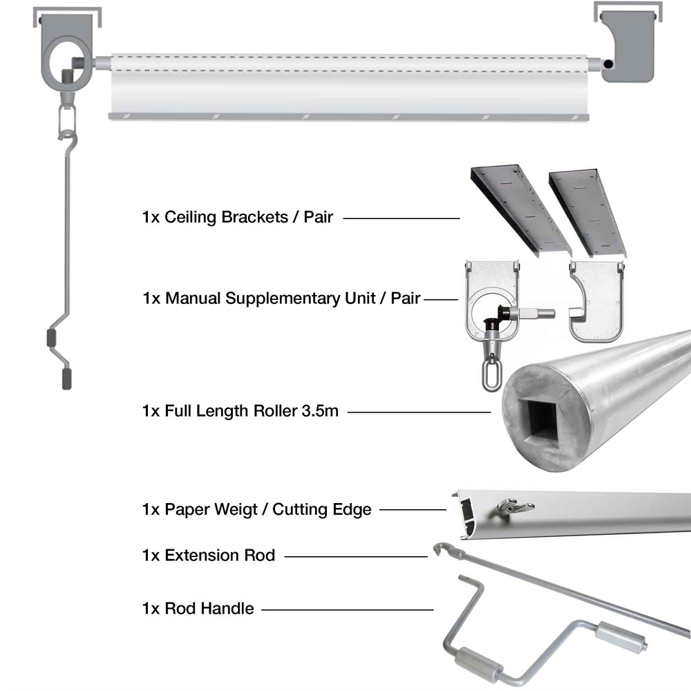 Colorama Rolleasy Ceiling Mount for two 2.72m Paper Background - Voosestore