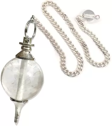 Stengarden.com - Bergkristall Kula Pendel med kvarts pärla