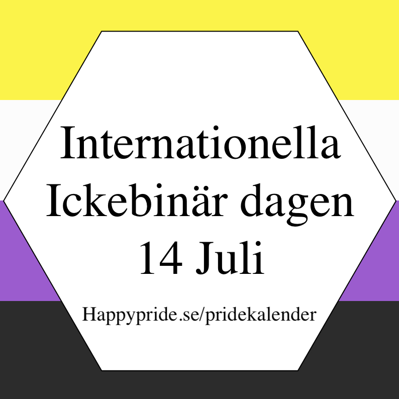 International Nonbinary Day - each year July 14th - HappyPride