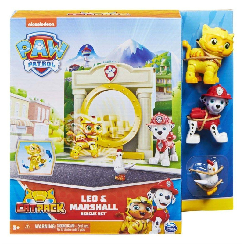 Paw Patrol Cat Pack Rescue Set Leo & Marshall - Carsmästaren