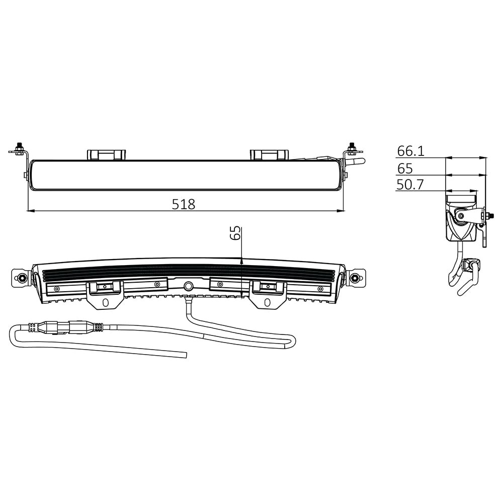 BriodLights Extender LED Light Bar | 518mm - Extraljuskungen.com