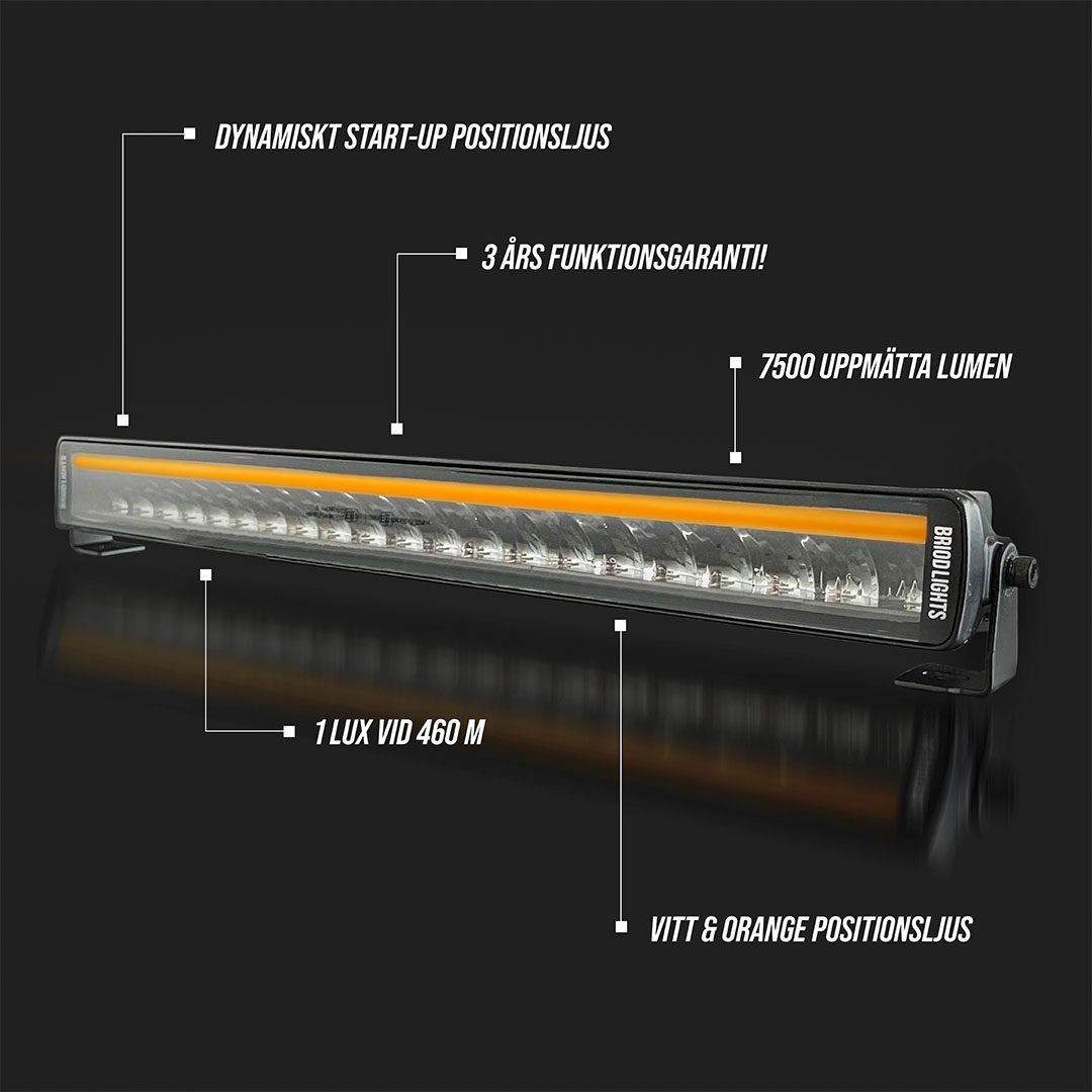 BriodLights Extender LED Bar | 518mm - Ekstralyskongen.no