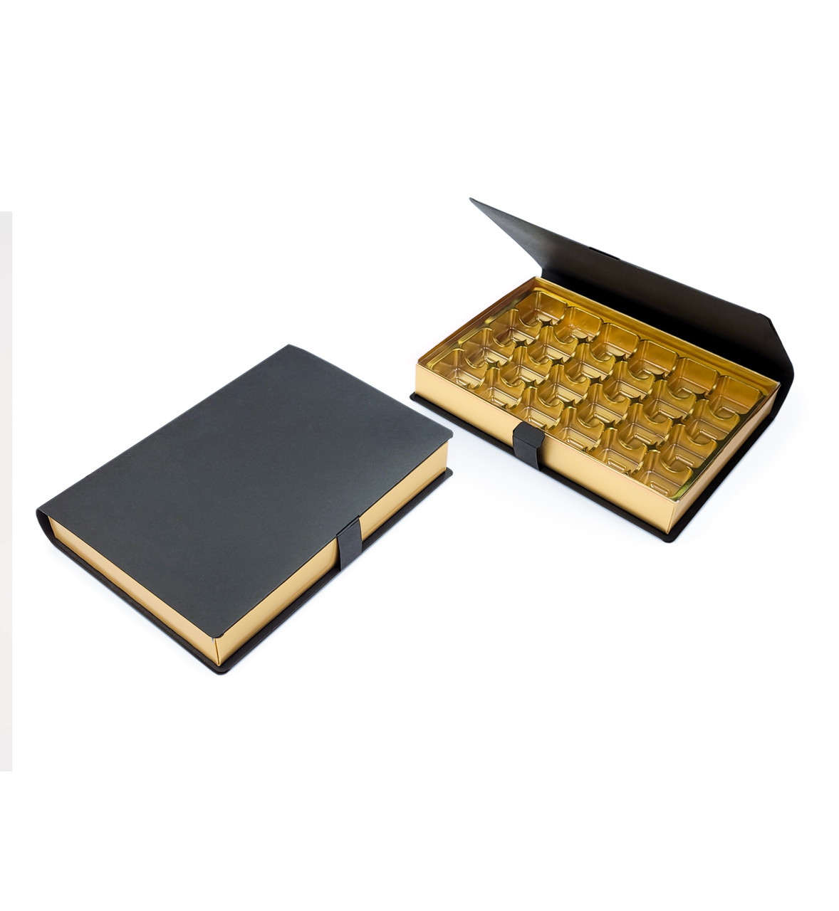Book cover for 24 piece chocolate box - Chocolate-packaging.com