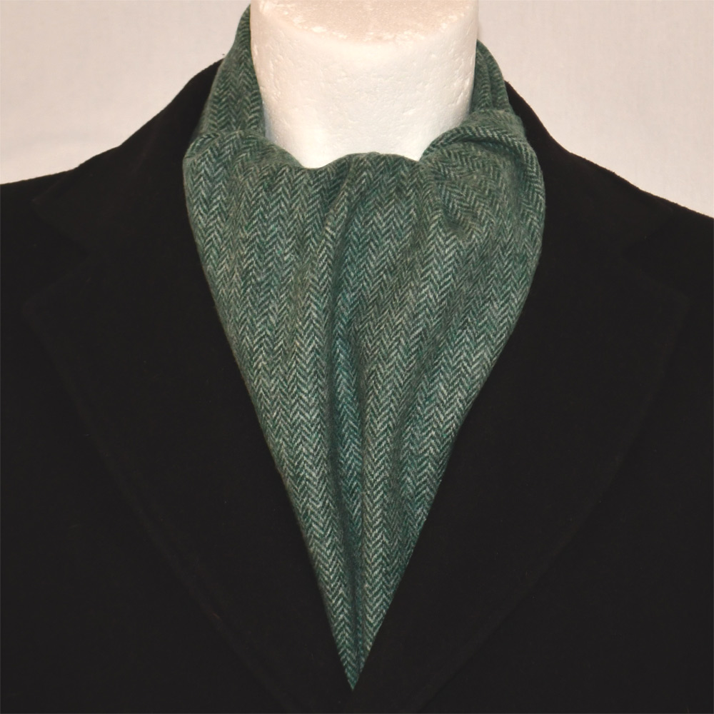 Halsduk Ylle Fishbone Skogsgrön - Slipskungen