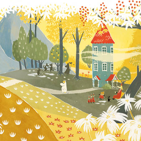 Mumin : Blå Huset - Kort med kuvert - Bokvännen