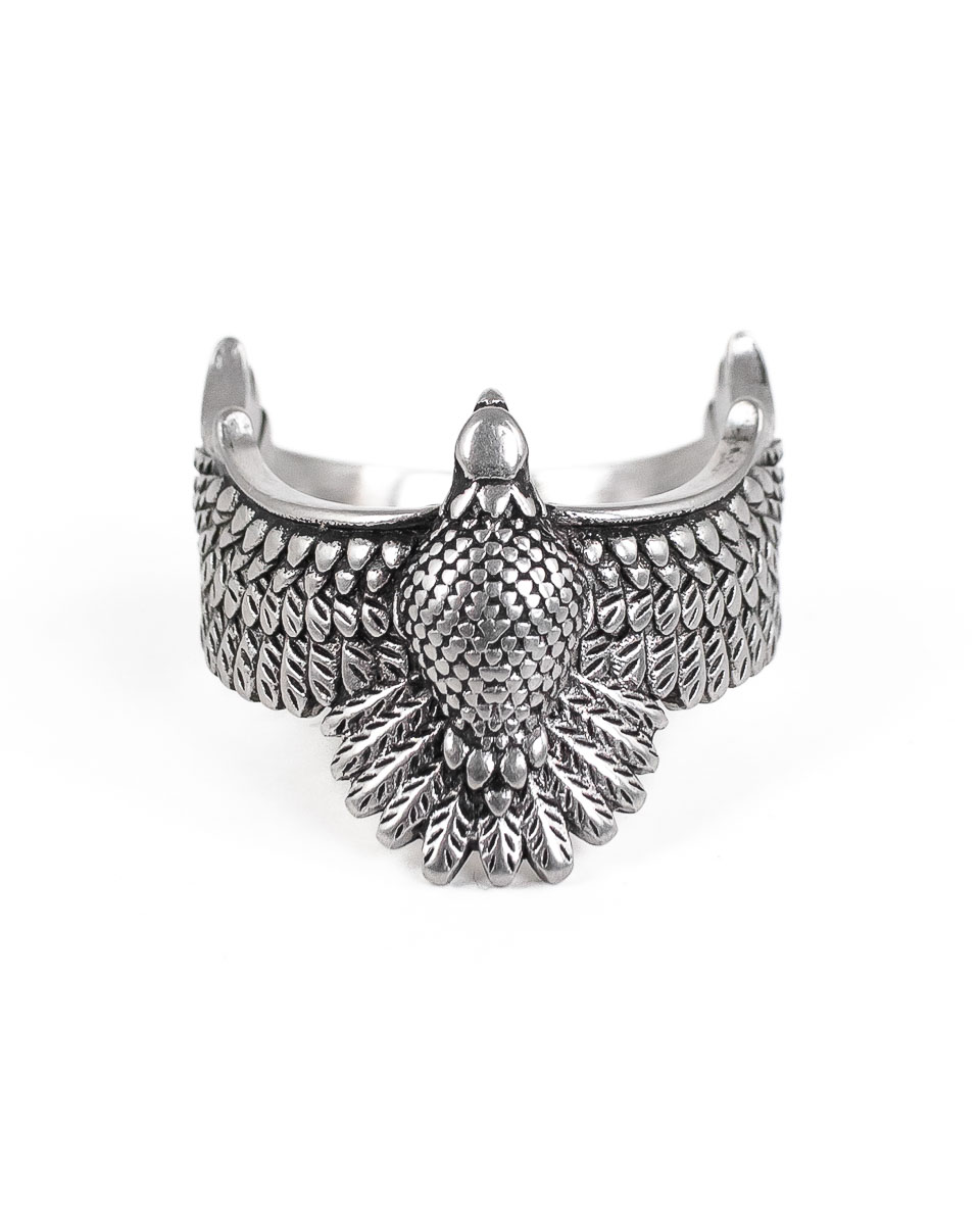 Jernhest - Eddie - Ring Örnmotiv Silver - Jernhest webbshop
