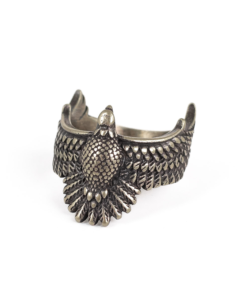 Jernhest - Eddie - Ring Örnmotiv Mässing - JH Store