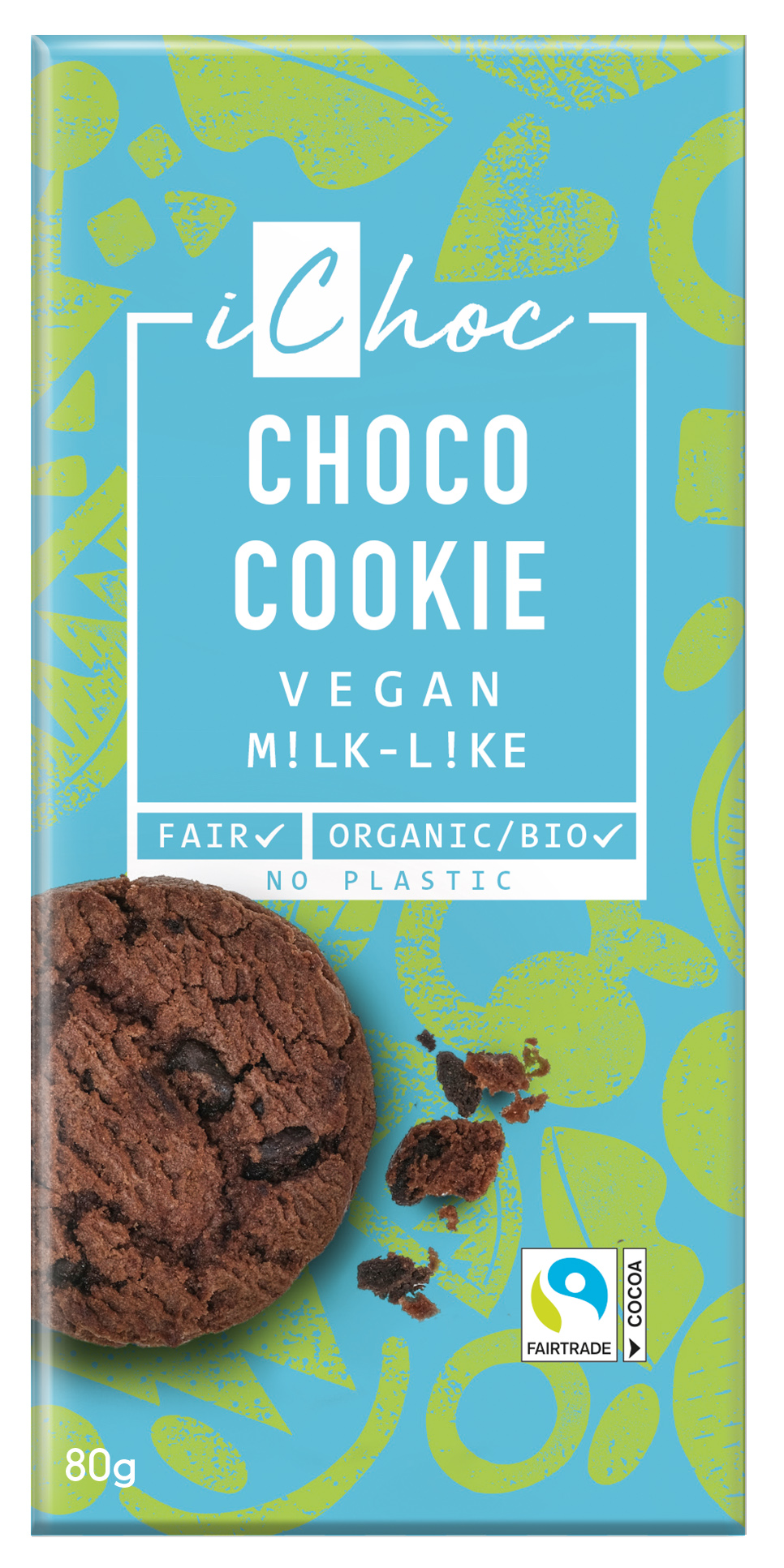 Choco Cookie Vegan 80g x10, EKO - KeyToNature