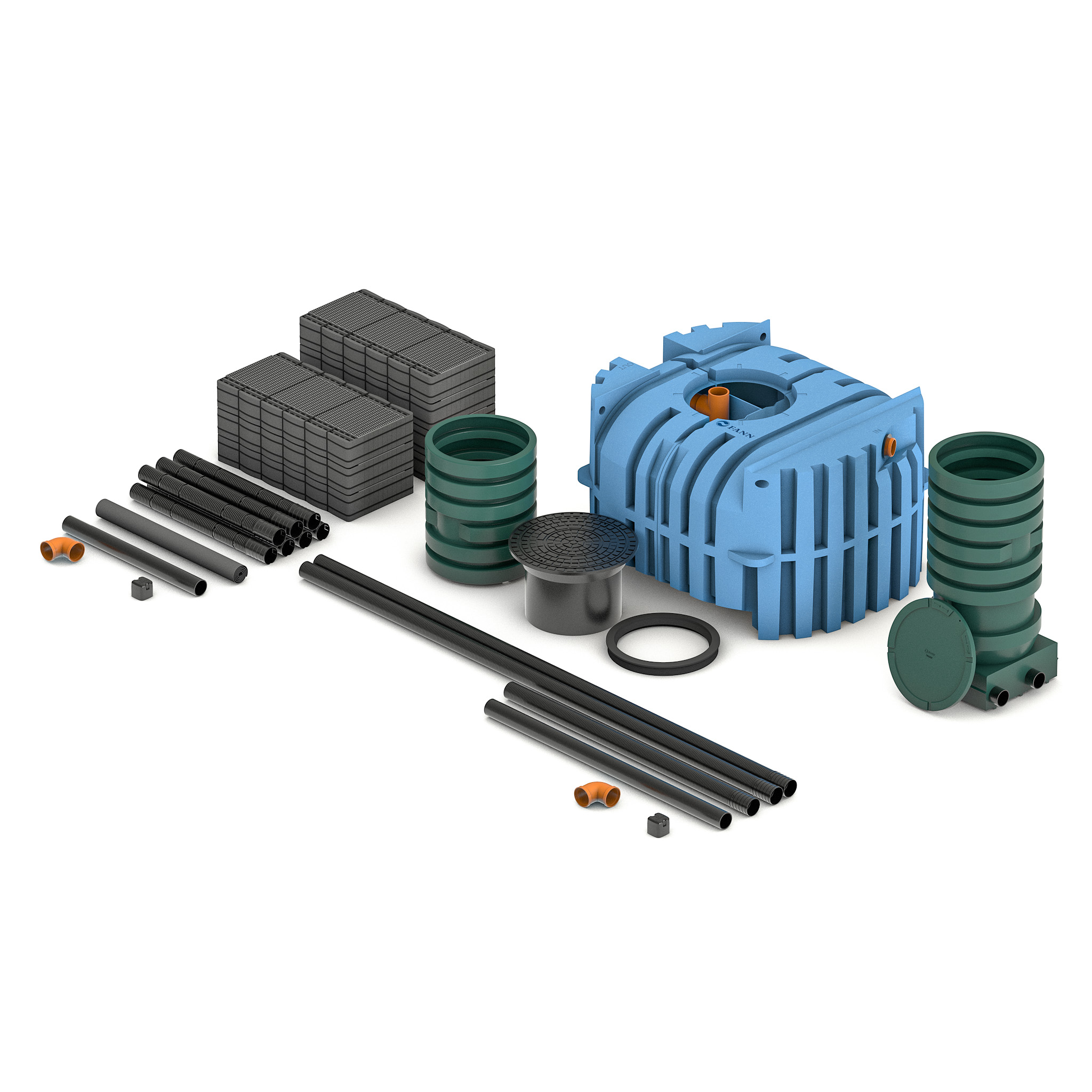 FANN INDRÄN PRO Markbädd WC+BDT 5pe Blue - Magra Mark & VA-Produkter AB