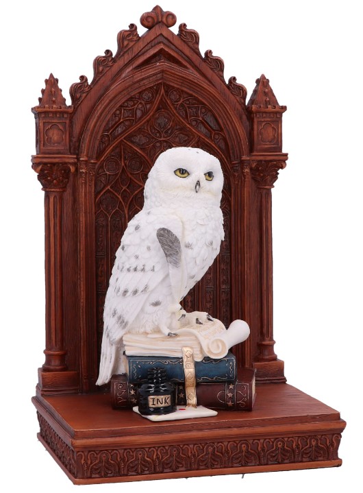 Stengarden.com - Staty - Skrivande Uggla, Vit