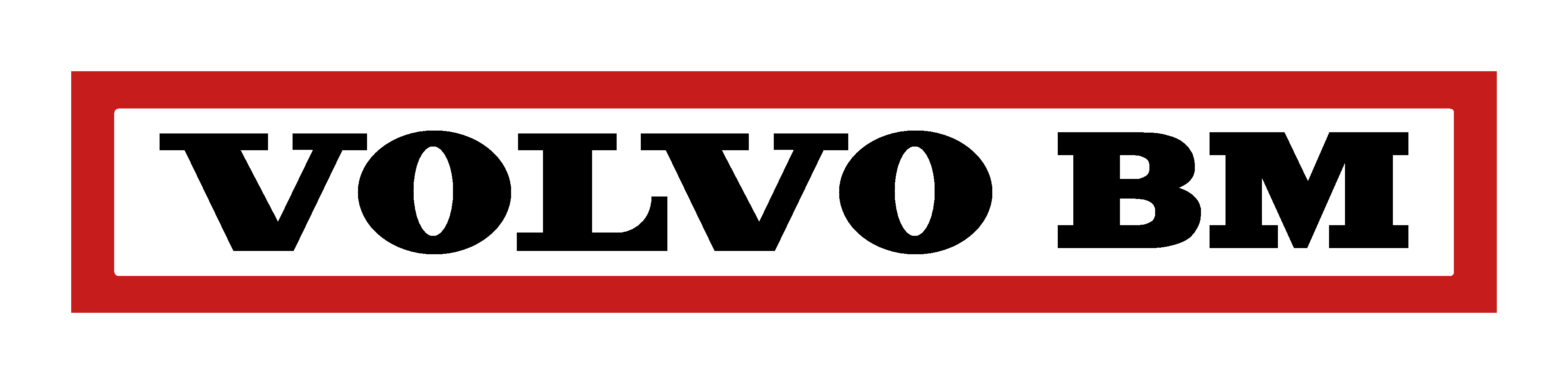 Dekal "VOLVO BM" Röd/vit med svart text - Farm Attitude